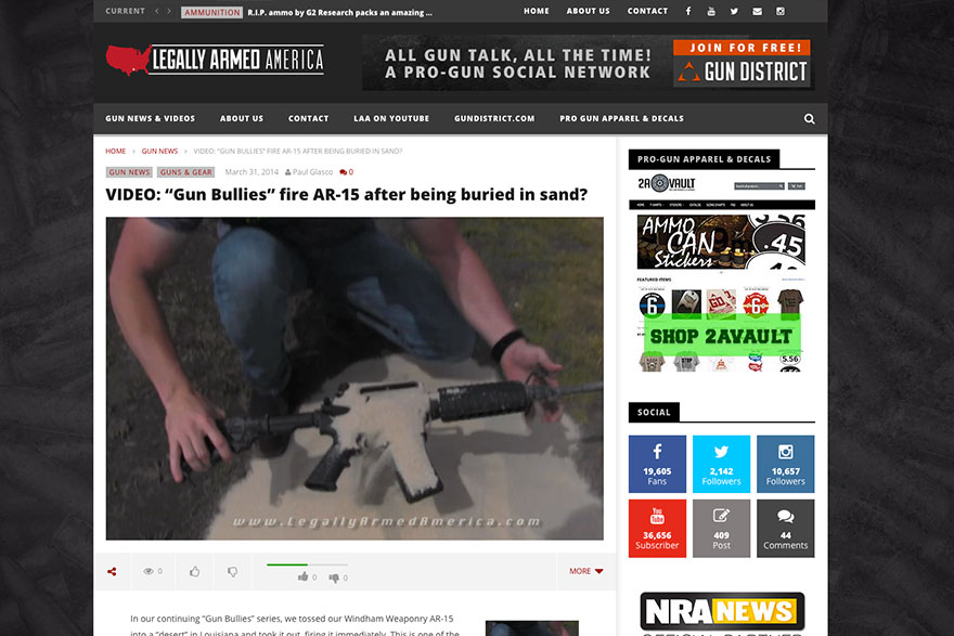 “Gun Bullies” fire AR-15 after being buried in sand? - Windham Weaponry ...
